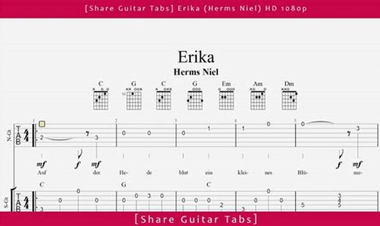 Unlock the Secrets of Erika Guitar Tab: A Transformative Guide