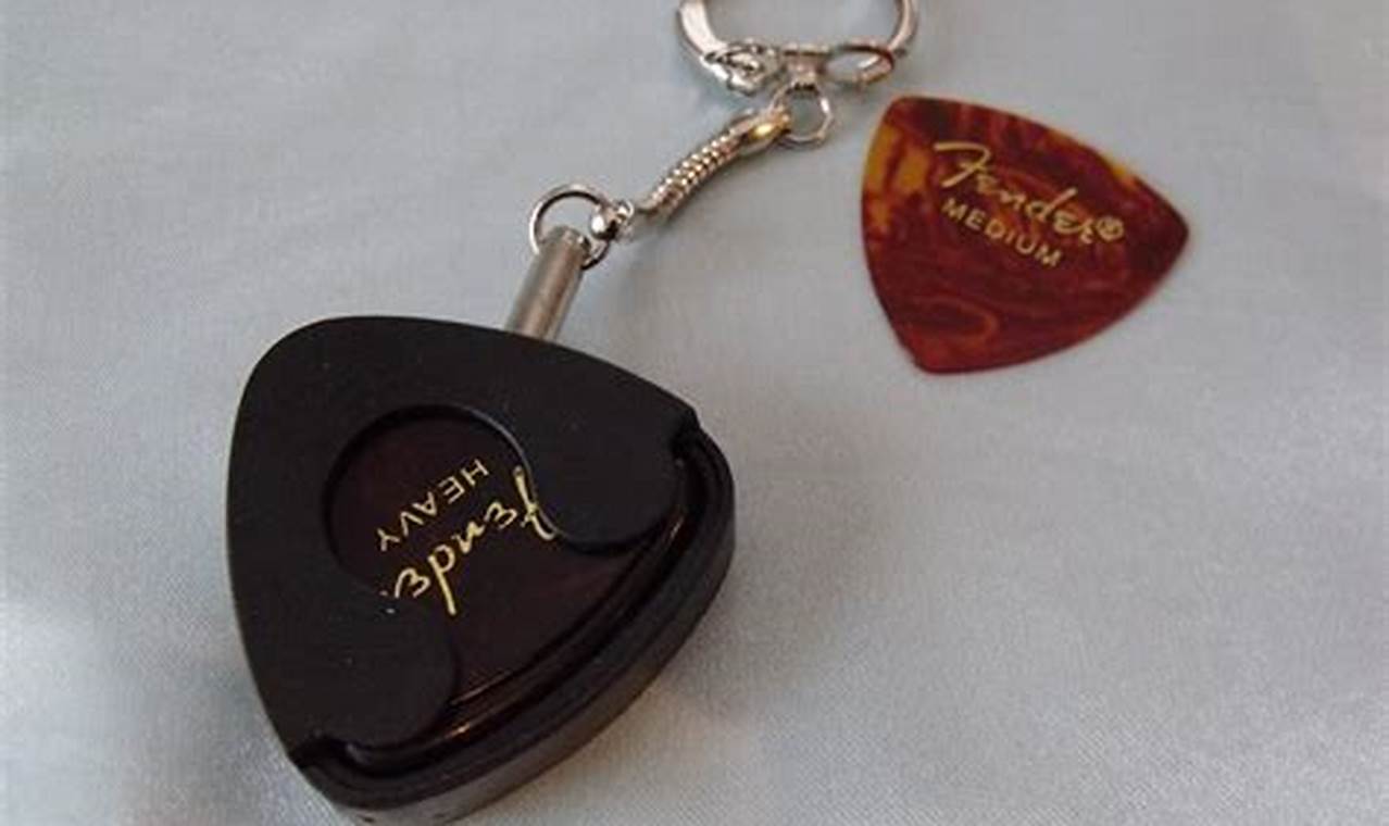 Guitar Pick Keychain Holder