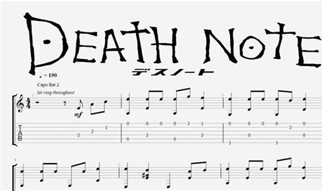 Discover the Secrets of Death Note Guitar Tabs: A Journey of Musical ...